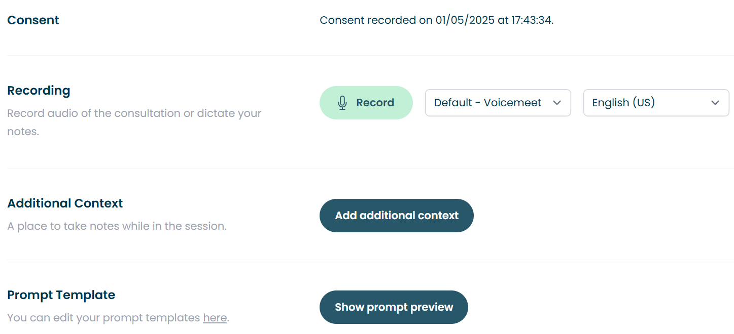 Hybrid Notes & Prompt Preview – PatientNotes