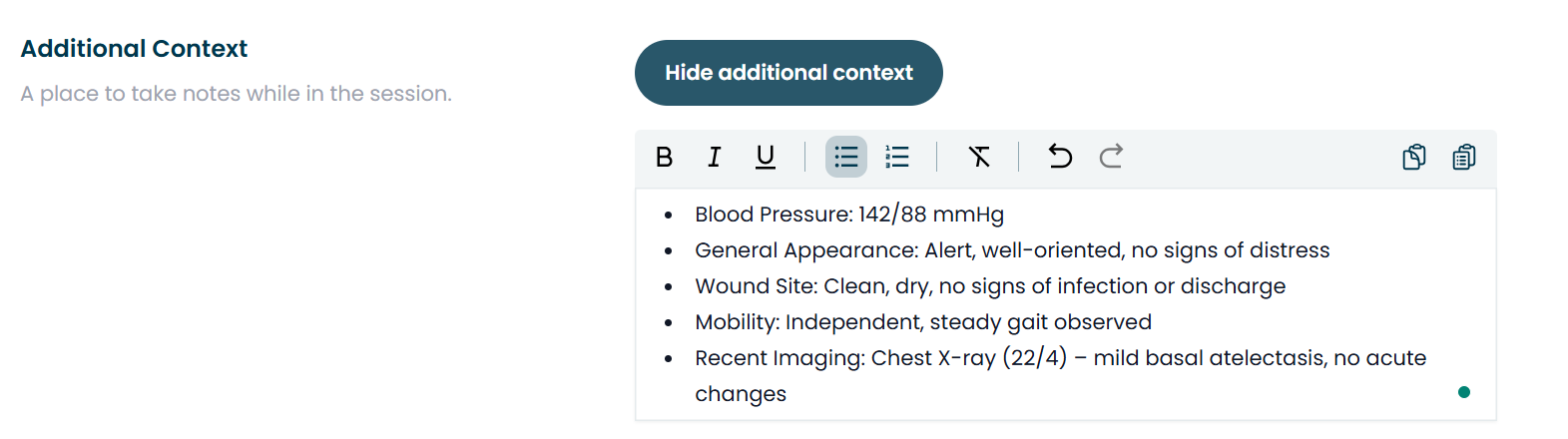 Hybrid Notes & Prompt Preview – PatientNotes